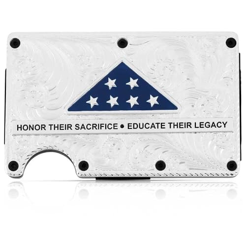 Montana Silversmiths Folds of Honor Remembrance カードケース, シルバー, カードケース