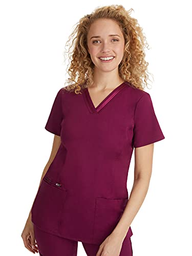 Purple Label 女性用 Jasmine 2278 Vネックトップス Healing Hands Scrubs製 US サイズ: Medium カラー: レッド