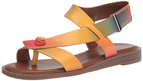 Franco Sarto レディース Glenni フラットサンダル, マルチ, 9.5 Wide