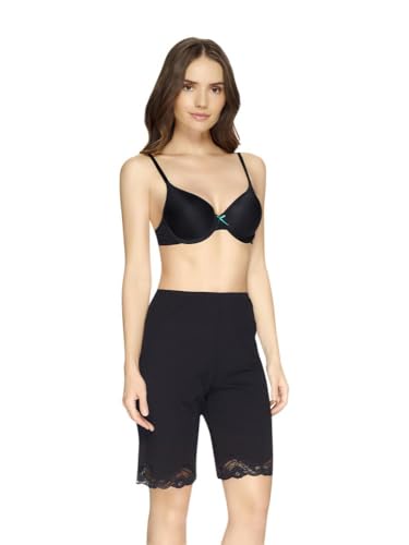 Ilusion コットン/ポリエステル レース ペチパンツ スリップ US サイズ: X-Large カラー: ブラック