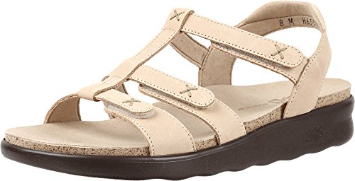 SAS レディース フラットサンダル US サイズ: 10 Wide カラー: ベージュ