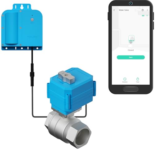 YoLink スマートバルブコントローラー X3バージョン ステンレススチール電動ボールバルブ付き 1/4マイル 世界最長範囲の水コントロール、リモートコントロール - (1-1/4インチ)