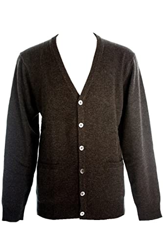 Shephe 4層 メンズ カーディガン ボタン留め カシミア セーター US サイズ: XX-Large カラー: グレー