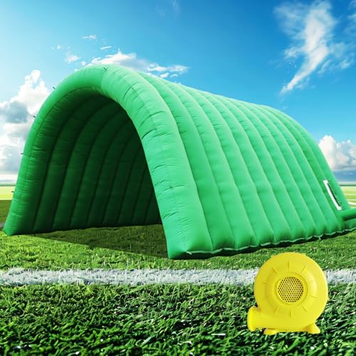 Xmaybang グリーン インフレータブル トンネル エントランス テント スポーツ イベント 展示 プロモーション用 16.4 x 9.8 x 9.8フィート