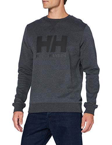 トレーナー・スウェット Helly Hansen Logo Crew Sweat Sudadera, Hombre, Negro (Ebony Melange), M