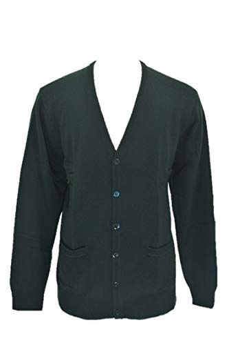Shephe 4 plyメンズカーディガンボタン留めカシミアセーター カラー: グリーン