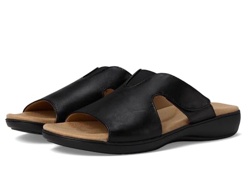 Trotters レディース Roxine フラットサンダル, ブラック, 24