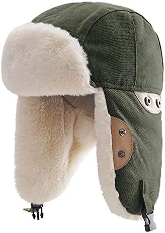 Croogo パイロットキャップ 耳あて付 フライトキャップ 防寒帽子 真冬 スキー ロシア帽子 自転車 登山 通学 散歩 アウトド 男女兼用 ...