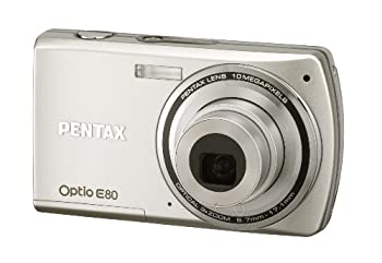 【中古品】PENTAX デジタルカメラ Optio E80 1000万画素 光学3倍ズーム 単三電池仕様 (中古品)