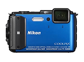 【中古品】Nikon デジタルカメラ COOLPIX AW130 ブルー(中古品)