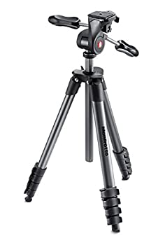 【中古】(未使用･未開封品)Manfrotto マンフロット カメラ 三脚 MKCOMPACTADV-BK Compact Advanced Tripod with 3-Way Head (Black)