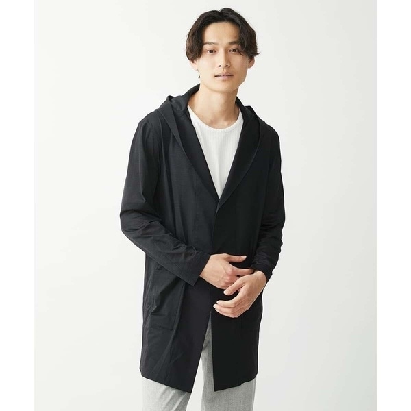 MKオム（MK homme）/【在庫限り/洗える】AIRY DOTS−2フーディメッシュコーディガン