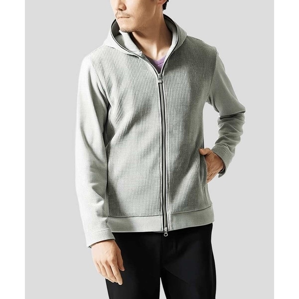 MKオム（MK homme）/【洗える/ストレッチ】ワッフルベロア ジップパーカー