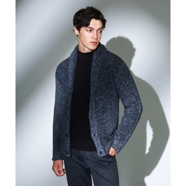 MKオム（MK homme）/ショールカラーニット / フェザーヤーン