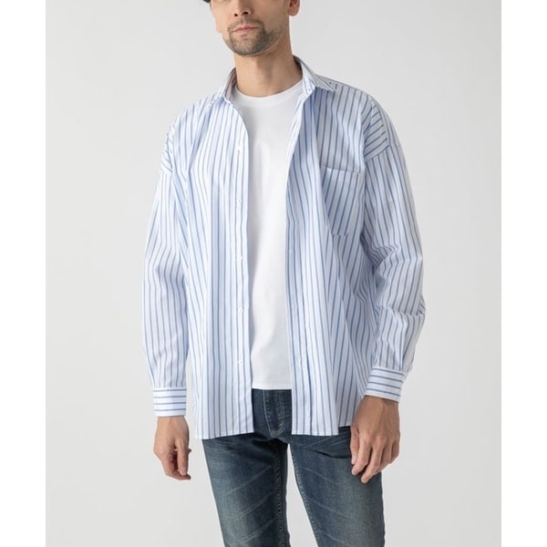 MKオム（MK homme）/【リラックスシルエット/フリーサイズ】ストライプ長袖