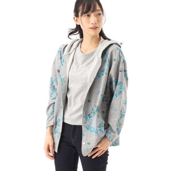 スーパーハッカ（SUPER HAKKA）/リングフラワープリントフーディ