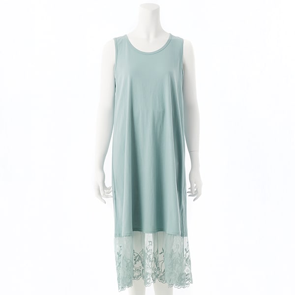 スーパーハッカ（SUPER HAKKA）/30/−天竺×アネモネチュールレースノースリーブワンピース