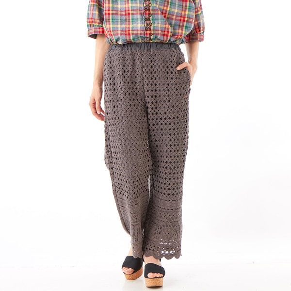 スーパーハッカ（SUPER HAKKA）/コットンフラワーコードレースパンツ(裏地付き)