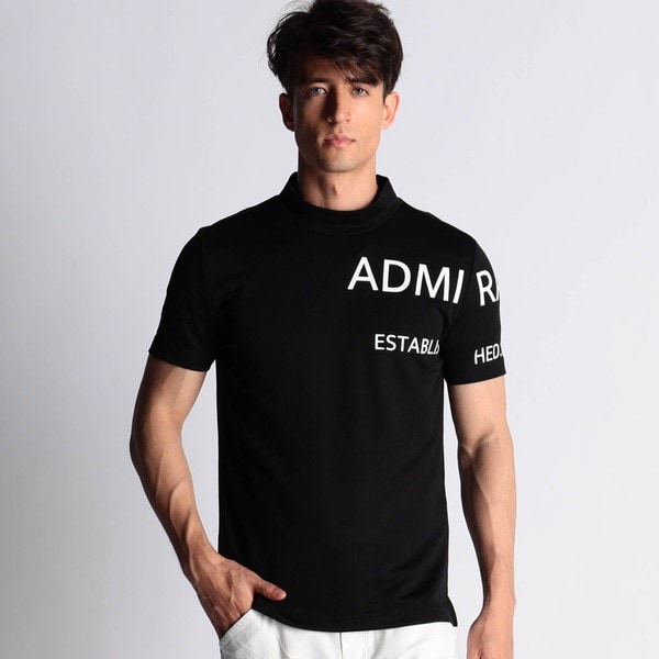 ニコルクラブフォーメン/Ａｄｍｉｒａｌ別注ロゴボ−ダ−ジャカ−ドモックネックシャツ