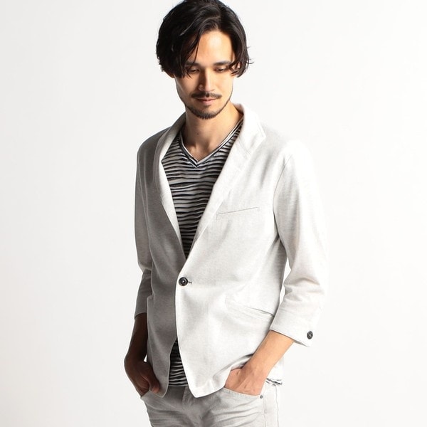 ニコルクラブフォーメン（NICOLE CLUB FOR MEN）/カットソースタンドジャケット