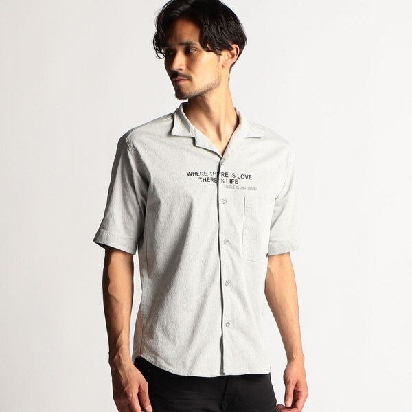 ニコルクラブフォーメン（NICOLE CLUB FOR MEN）/オープンカラー半袖シャツ