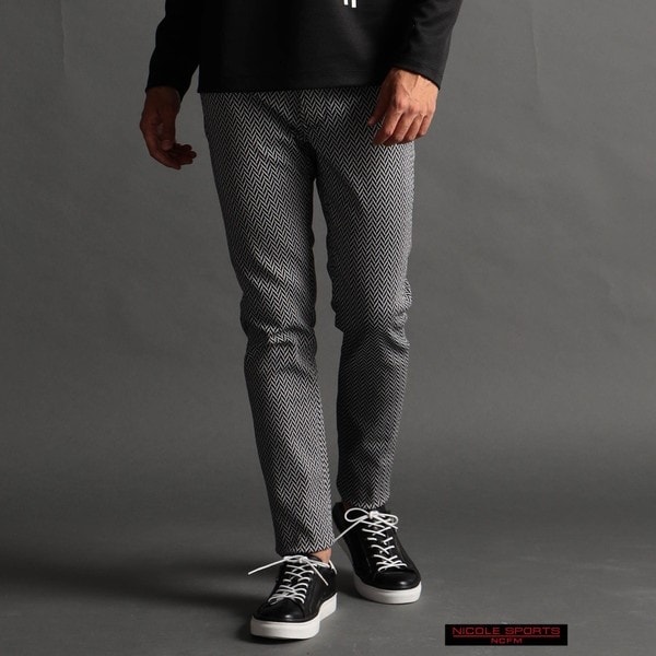 ニコルクラブフォーメン（NICOLE CLUB FOR MEN）/【NICOLE SPORTS】ガムストレッチビッグヘリンボンパンツ