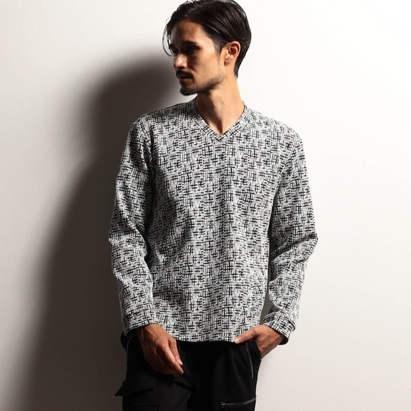 ニコルクラブフォーメン（NICOLE CLUB FOR MEN）/【RIELABO】アラカルトパターンドレスVネックカットソー