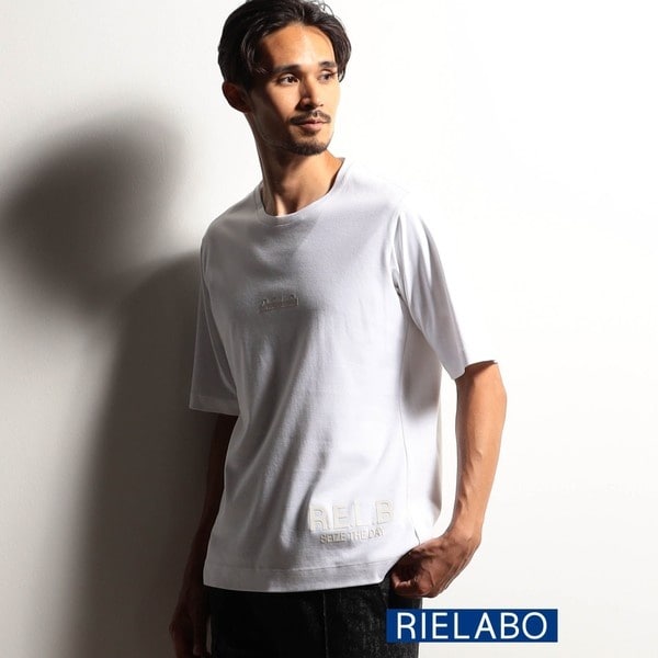 ニコルクラブフォーメン（NICOLE CLUB FOR MEN）/【RIELABO】ロゴ×フォトプリントクルーネックTシャツ