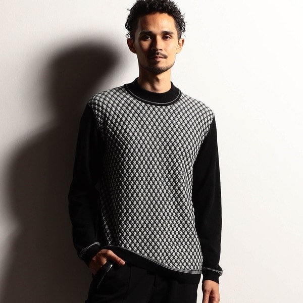 ニコルクラブフォーメン（NICOLE CLUB FOR MEN）/【RIELABO】ハイゲージモックネックニット