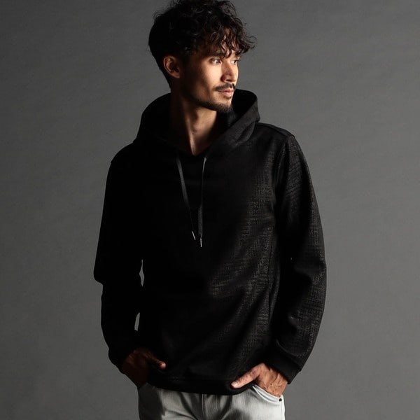 ニコルクラブフォーメン（NICOLE CLUB FOR MEN）/【24年モデル EC限定再販売】スウェード調プルオーバーパーカー