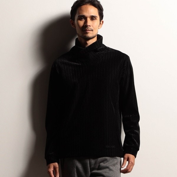 ニコルクラブフォーメン（NICOLE CLUB FOR MEN）/【RIELABO】ウェーブジャカード ショールカラープルオーバー