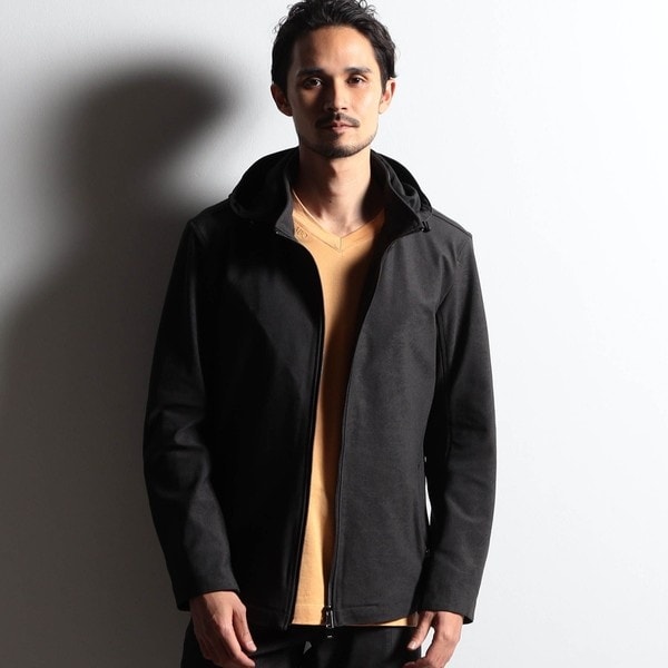 ニコルクラブフォーメン（NICOLE CLUB FOR MEN）/【RIELABO】レザーライクジャージ　ブルゾン