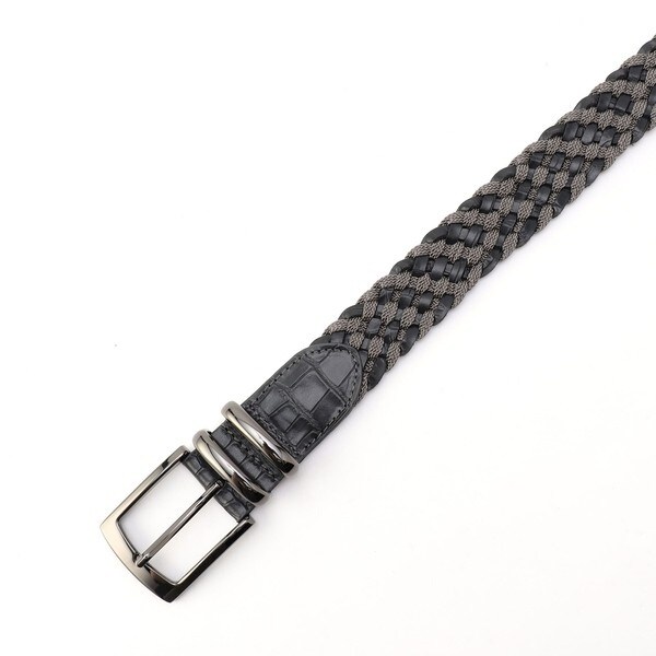 ニコルクラブフォーメン（NICOLE CLUB FOR MEN）/【RIELABO】エンボスイタリアンレザー メッシュベルト