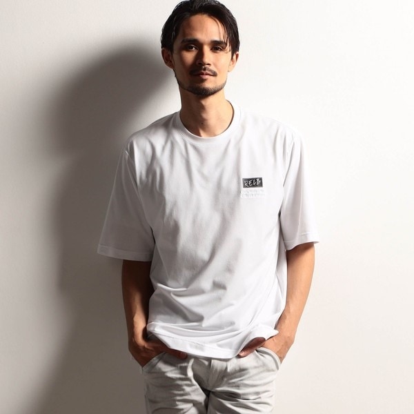 ニコルクラブフォーメン（NICOLE CLUB FOR MEN）/【RIELABO】ロゴプリント 半袖クルーネックＴシャツ