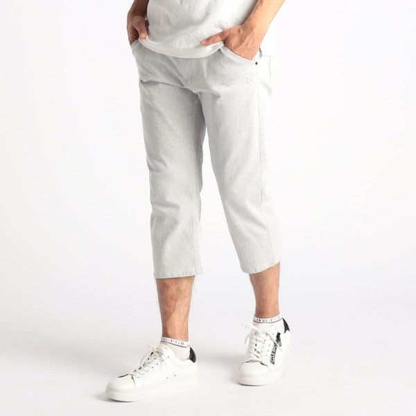 ニコルクラブフォーメン（NICOLE CLUB FOR MEN）/【NICOLE SPORTS】ＴＣシャンブレーツイルクロップドパンツ