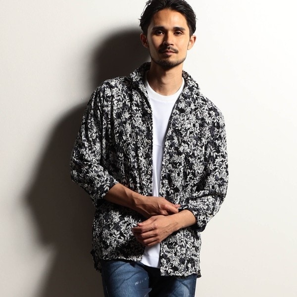 ニコルクラブフォーメン（NICOLE CLUB FOR MEN）/【RIELABO】アラカルトワッシャープリントシャツ