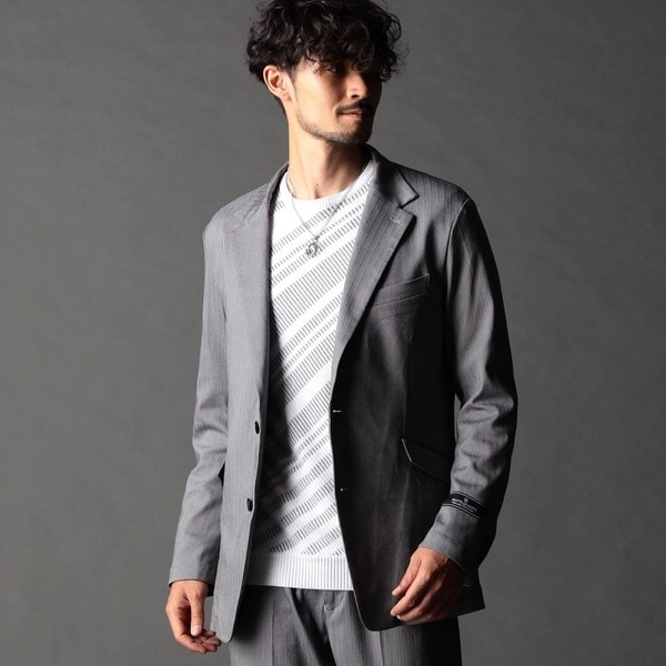ニコルクラブフォーメン（NICOLE CLUB FOR MEN）/ヘリンボンハイストレッチセットアップジャケット