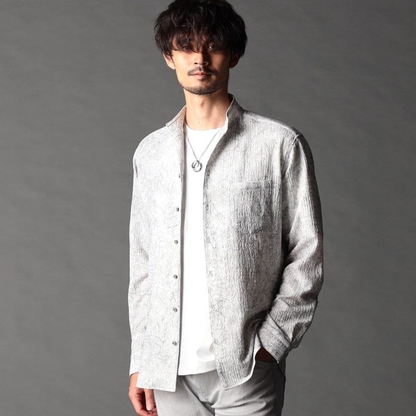 ニコルクラブフォーメン（NICOLE CLUB FOR MEN）/ハイテンションショートスタンドカラーシャツ