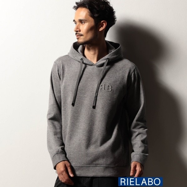 ニコルクラブフォーメン（NICOLE CLUB FOR MEN）/【RIELABO】エンブロイダリーロゴ プルオーバーパーカ