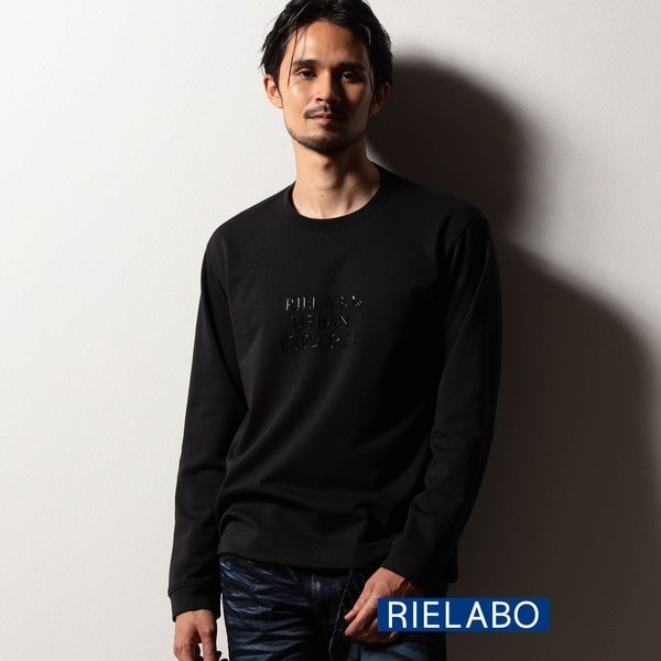 ニコルクラブフォーメン（NICOLE CLUB FOR MEN）/【RIELABO】ジェルロゴプリント クルーネックTシャツ