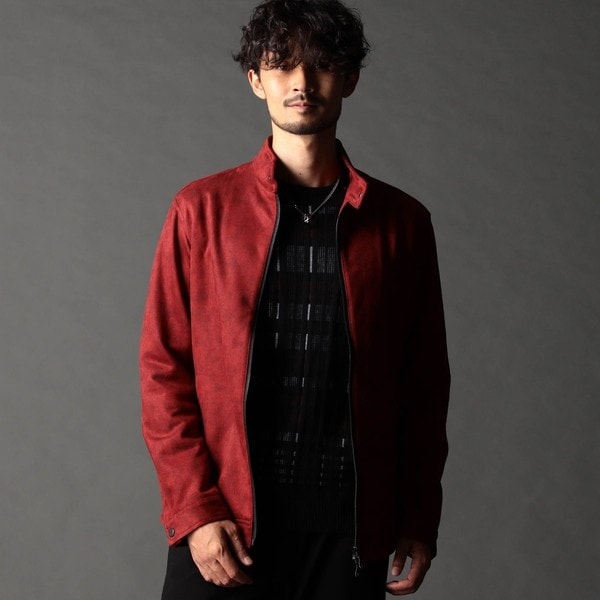 ニコルクラブフォーメン（NICOLE CLUB FOR MEN）/ポンチスウェードスタンドブルゾン