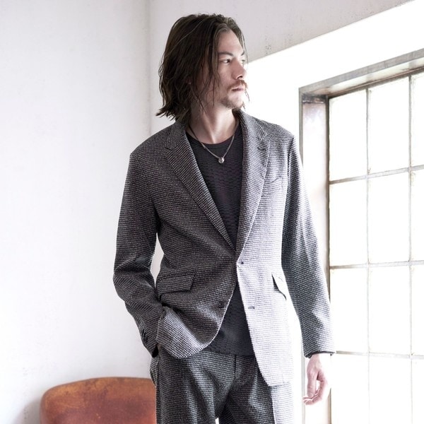 ニコルクラブフォーメン（NICOLE CLUB FOR MEN）/ツィードライクセットアップジャケット