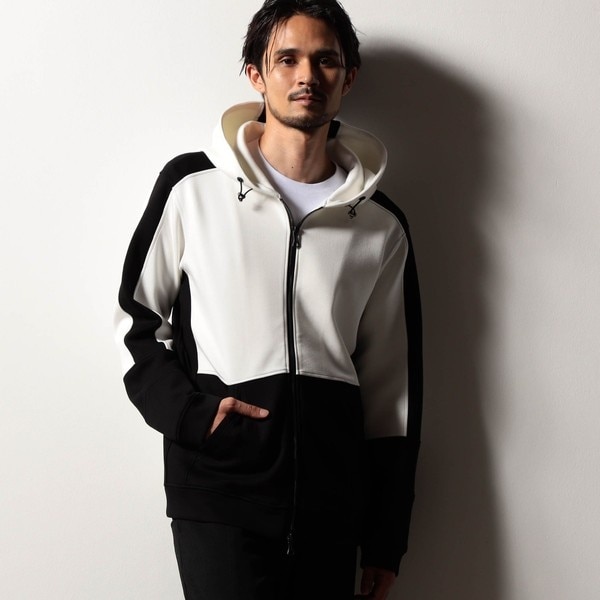 ニコルクラブフォーメン（NICOLE CLUB FOR MEN）/【RIELABO】パネル切り替えデザイン ジップアップパーカ