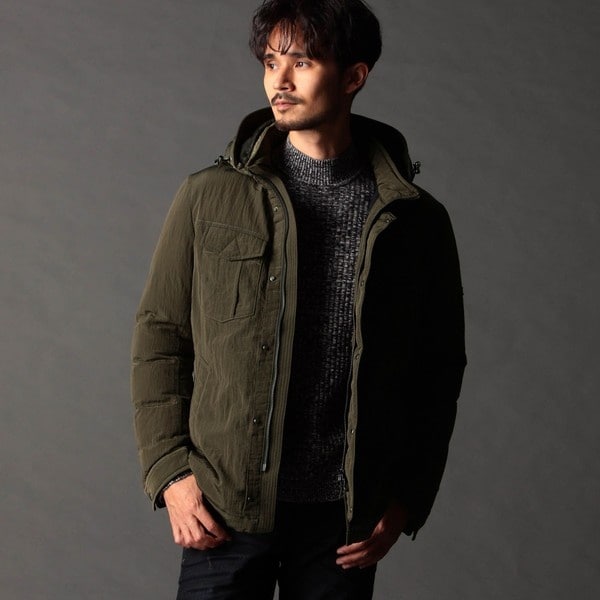 ニコルクラブフォーメン（NICOLE CLUB FOR MEN）/ブライトワッシャーリップ ダウンブルゾン