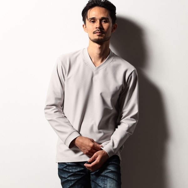 ニコルクラブフォーメン（NICOLE CLUB FOR MEN）/【RIELABO】ジャカードハイテンション Vネックプルオーバー