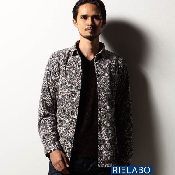 ニコルクラブフォーメン（NICOLE CLUB FOR MEN）/【RIELABO】オリエンタルプリントシャツ(日本製)