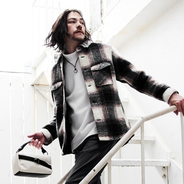 ニコルクラブフォーメン（NICOLE CLUB FOR MEN）/Wパッチポケット チェックシャツブルゾン