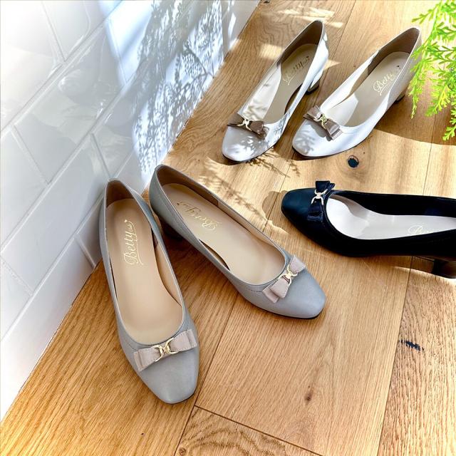 ベティクラブ（BETTYCLUB）/【25秋冬新作】ソフトスクエアトゥ リボンパンプス