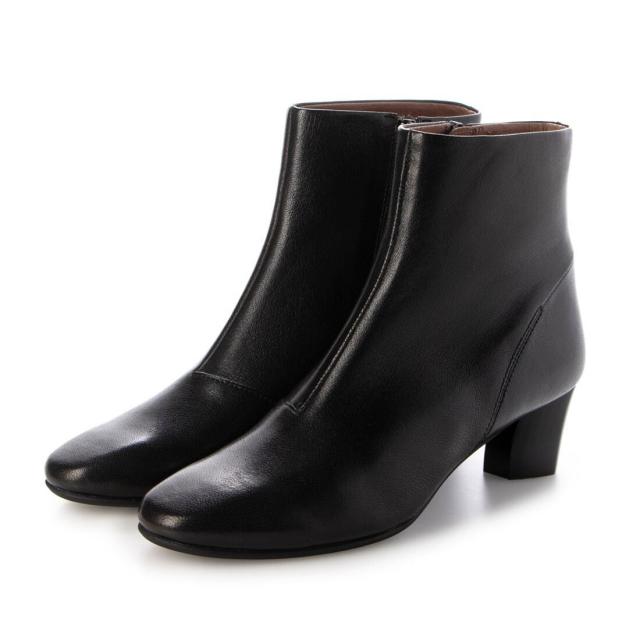 ワークス（works）/24秋冬新作4．5cm本革ラウンドトウショートブーツ