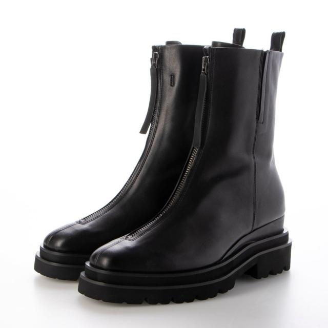 ワークス（works）/24秋冬新作6．5cm本革厚底センターファスナーブーツ